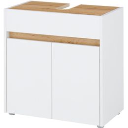 Waschbeckenunterschrank Home Affaire, B:60cm H:61cm T:34cm, wei&szlig;, FSC-zertifizierter Holzwerkstoff, Badezimmer, Schr&auml;nke, "CITY/GIRON, Waschtisch mit