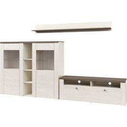 Wohnwand OTTO HOME, B:295cm H:129,5cm T:37cm, wei&szlig;, Wohnzimmer, Kastenm&ouml;bel-Sets, "Larona, Wohnwand, Set 3 teilig", bestehend aus 1 TV-Board, 1