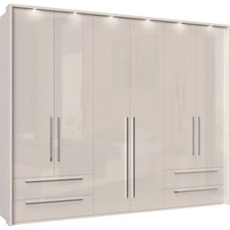 Dreht&uuml;renschrank OTTO HOME, B:277cm H:226cm T:60cm, beige, Spanplatte, Schr&auml;nke, "Piano, inklusive Rahmen und Beleuchtung, soft-close-Funktion", UV
