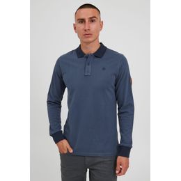 Blend Herren Langarm-Poloshirt "BHRalle", blau, Gr. M, unifarben, Web, 100% Baumwolle, Shirts, Longsleeve mit verl&auml;ngerter R&uuml;ckenpartie