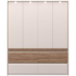 Kleiderschrank OTTO HOME, B:187cm H:226cm T:60cm, beige, Holzwerkstoff, MDF, Jugendzimmer, Schr&auml;nke, "Invictus, UV lackiert, kratzfest,