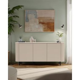 Sideboard OTTO HOME, B:181cm H:83cm T:43cmcashmere, Holzwerkstoff, Wohnzimmer, Sideboards, "Lido, 181 cm breit, 3 T&uuml;ren, Anrichte, Kommode,