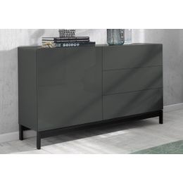 Sideboard Home Affaire, B:110cm H:72cm T:40cm, grau, Wohnzimmer, Sideboards, "Metis", Breite 110 cm