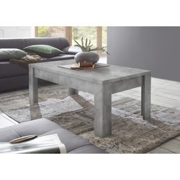 Couchtisch Home Affaire, B:122cm H:45cm T:65cm, grau, Wohnzimmer, Tische, "Dama 122 x 65 cm, Wohnzimmertisch mit Winkelfu&szlig;", Sofatisch, rechteckig,