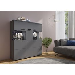 Kommode OTTO HOME, B:120cm H:134,4cm T:37cm, grau, Spanplatte, Wohnzimmer, Sideboards, "Henley", H&ouml;he ca. 134,5 cm