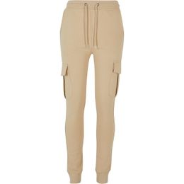 DEF Damen Stoffhose "DEF Damen Sweatpants"sand, Gr. S, unifarben, 80% Baumwolle, 20% Polyester, Hosen