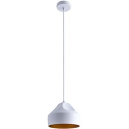 Paco Home Pendelleuchte "HURLEY U", 1, &Oslash; 22cm H: 18cm, wei&szlig;, Esszimmer, Leuchten, H&auml;ngelampe Esszimmer K&uuml;chenlampe H&auml;ngend Esstischlampe Innen Gold