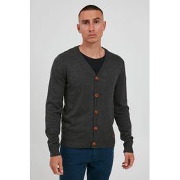 Blend Herren Cardigan "BHLennard"charcoal, Gr. M, unifarben, Feinstrick, 50% Baumwolle, 50% Polyacryl, Strickjacken, Strickjacke mit Ton-in-Ton