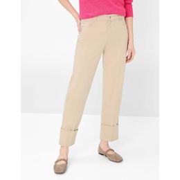 Brax Damen Five-Pocket-Hose Style MADISON S ALMOND, Beige, Gr. 34