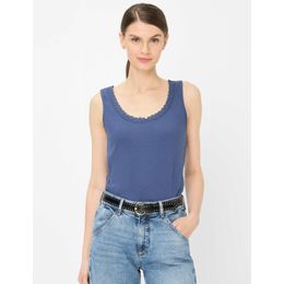 Brax Damen Tanktop Style IVY indigo mood, Blau, Gr. 34