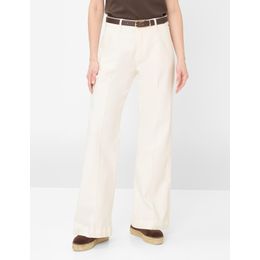 Brax Damen Palazzohose Style MAINE SOFT ECRU, denim cremewei&szlig;, Gr. 46