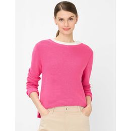 Brax Damen Strickpullover Style LESLEY raspberry sorbet, Rosa, Gr. 34