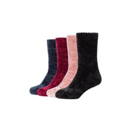 Camano Damen Socken "Socken 4er Pack", Gr. 35schwarz, 69% Polyester, 29% Polyester, 2% Elasthan, uni, Socken, 4er Pack Mit pflegendem Aloe Vera Effekt