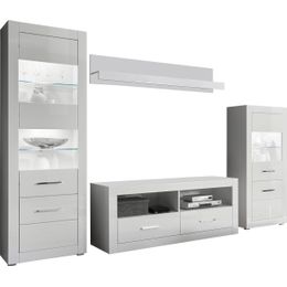 Wohnwand Home Affaire, B:300cm, wei&szlig;, Wohnzimmer, Kastenm&ouml;bel-Sets, "BIANCO"