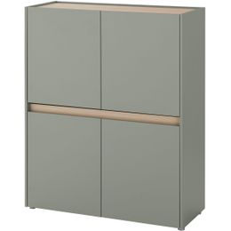 Highboard Home Affaire, B:100cm H:120cm T:40cm, gr&uuml;n, FSC-zertifizierter Holzwerkstoff, Wohnzimmer, Sideboards, "City/Giron, moderner Schrank,