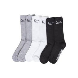 Karl Kani Damen Basicsocken "Karl Kani Karl Kani Signature Socks (6 Pack)", Gr. 35schwarz, grau, wei&szlig;, 70% Baumwolle, 22% Polyimid, 8% Elasthan,