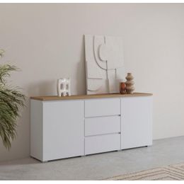 Sideboard OTTO HOME, B:150cm H:68cm T:34,5cm, wei&szlig;, FSC-zertifizierter Holzwerkstoff, Melamin, Wohnzimmer, Sideboards, "Modo, Breite 150 cm, moderne