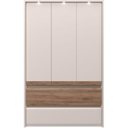 Kleiderschrank OTTO HOME, B:142cm H:226cm T:60cm, beige, Holzwerkstoff, MDF, Jugendzimmer, Schr&auml;nke, "Invictus, UV lackiert, kratzfest,