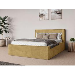 Bett Home Affaire, B:182cm H:103cm L:231cm, gelb, 100% Polyester, Schlafzimmer, Betten, "&Ouml;stavall wahlweise mit Matratze und Topper, in zwei