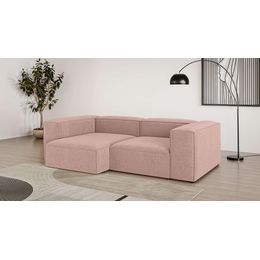 Ecksofa OTTO HOME, B:260cm H:72cm T:160cm, rot, 100% Polyester, Wohnzimmer, Sofas, "XL HAILY L-Form, Modularsofa extra tief, Sitztiefe 100/130 cm",