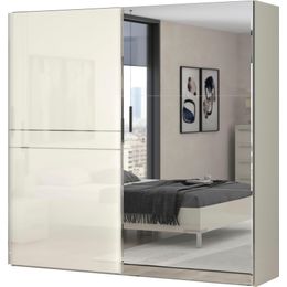 Schwebet&uuml;renschrank OTTO HOME, B:230cm H:224cm T:61cm, beige, Spanplatte, Schr&auml;nke, "Piano, mit Einlegeb&ouml;den, Kleiderstangen, Spiegel, T&uuml;ren