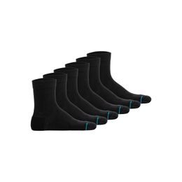 Stance Herren Kurzsocken "Socken Icon Quarter 6er Pack", Gr. 35, schwarz, Obermaterial: 77% Baumwolle CO. 14% Polyester PES. 6% Nylon NY. 3% Elasthan
