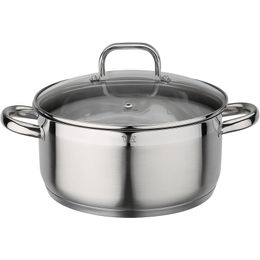 GSW Bratentopf "Fogo", 5 l + &Oslash; 24cm + H&ouml;he 11,5cm, silber, T&ouml;pfe, Induktion