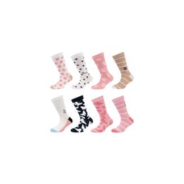 Camano Damen Socken "Kindersocken ca-soft 8er Pack", Gr. 31cuban sand, 76% Baumwolle, 23% Polyamid, 1% Elasthan, gemustert, Socken, 8er Pack Ohne