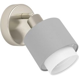 Eglo Deckenspot "BELLIZZI Spotlampe - Stahl - E14 - 1X7,5W - IP20", 1, &Oslash; 9cm H: 11cm, 1 Stk.nickel, matt, K&uuml;che, Leuchten, Wandleuchte, Wandspot,