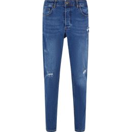 2Y STUDIOS Herren Bequeme Jeans "2Y Studios Herren 2Y Tapered Fit Jeans"blau, Gr. 30, unifarben, 97% Baumwolle, 3% Elasthan, Jeans