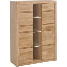 Highboard OTTO HOME, braun, Holz teilmassiv, Wohnzimmer, Sideboards, "Silkeborg", Breite 90 cm