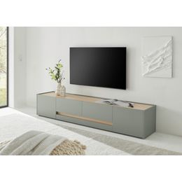 Lowboard Home Affaire, B:220cm H:40cm T:45cm, gr&uuml;n, FSC-zertifizierter Holzwerkstoff, Wohnzimmer, Sideboards, "City/Giron, moderner TV-Schrank,