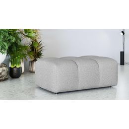 Polsterhocker Home Affaire, B:124cm H:46cm T:80cm, grau, 100% Polyester, Hocker, "TUURE Sitzhocker, Bubble-Optik, Ma&szlig;e B/T/H: 124/80/46 cm", moderne