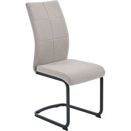 Freischwinger Hela, B:42cm H:99cm T:61,5cmschlamm, schwarz, schwarz, schlamm, Metall, Polyester, Stoff, St&uuml;hle, "TURIN", Freischwinger,