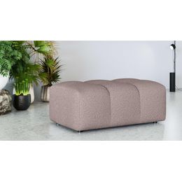 Polsterhocker Home Affaire, B:124cm H:46cm T:80cm, braun, 100% Polyester, Hocker, "TUURE Sitzhocker, Bubble-Optik, Ma&szlig;e B/T/H: 124/80/46 cm", moderne