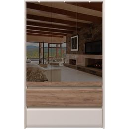 Kleiderschrank OTTO HOME, B:142cm H:226cm T:60cm, beige, Holzwerkstoff, MDF, Jugendzimmer, Schr&auml;nke, "Invictus, UV lackiert, FSC-zertifiziert,