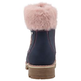Tom Tailor Damen Winterstiefel, Gr. 28dunkelblau, rosa, Lederimitat, Schuhe, mit Warmfutter