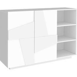 Kommode Home Affaire, B:121cm H:86cm T:38cm, wei&szlig;, Holzwerkstoff, Wohnzimmer, Sideboards, "Ping"