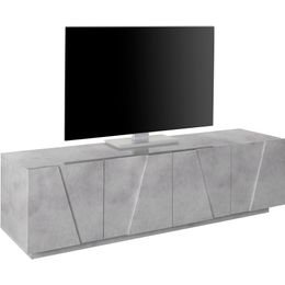 Lowboard Home Affaire, B:162,5cm H:43cm, silber, Wohnzimmer, Sideboards, "PING", Breite 162,4 cm