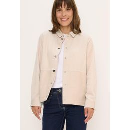 Cecil Damen Cordjacke, beige, Gr. XL, Strukturmuster, unifarben, Cord, Obermaterial: 100% Baumwolle, Jacken, mit Kn&ouml;pfen