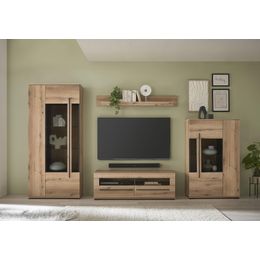 Wohnwand Home Affaire, B:340cm H:200cm T:42cmeiche evoke, Holzwerkstoff, Wohnzimmer, Kastenm&ouml;bel-Sets, "Cantara, moderne Anbauwand, Wohnzimmer-Set,
