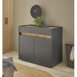 Kommode Home Affaire, B:80cm H:70cm T:40cm, grau, FSC-zertifizierter Holzwerkstoff, Flur, Sideboards, "GiRON/CiTY, Schrank in vier Farben, modernes