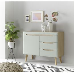 Sideboard Home Affaire, B:107cm H:83cm T:40cm, gr&uuml;n, FSC-zertifizierter Holzwerkstoff, Wohnzimmer, Sideboards, "Torge, Anrichte, Kommode,