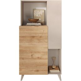 Highboard Home Affaire, B:81cm H:154cm T:42cm, wei&szlig;, Wohnzimmer, Sideboards, "Monaco H&ouml;he 154 cm, Stauraumschrank mit 2 T&uuml;ren (4 F&auml;cher) und 2