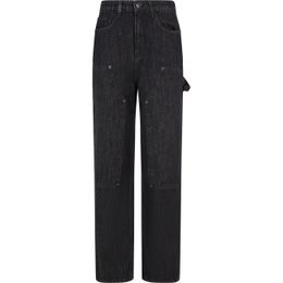 2Y STUDIOS Damen Bequeme Jeans "2Y Studios Uma Carpenter Jeans"schwarz, Gr. 25, unifarben, 100% Baumwolle, Jeans