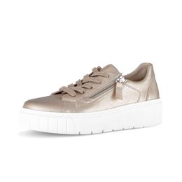 Gabor Damen Sneaker "Sneaker low Effektleder", Gr. 42gold, Schuhe