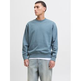 Jack & Jones JACK & JONES Herren Sweatshirt "JJEURBAN EDGE SWEAT CREW NECK NOOS"stormy weather, Gr. M, unifarben, angeraute Sweatware, Obermaterial: 70%