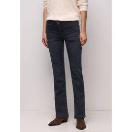 Slim-fit-Jeans Street One, Damen, Gr. 36, L&auml;nge 30, blau schwarz soft wash, Jeans, 98% Baumwolle, 2% Elasthan, unifarben, kn&ouml;chellang, Jeans Slim-fit-Jeans, Middle Waist