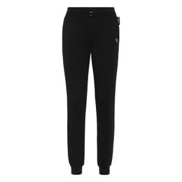 Plein Sport Damen Jogginghose "Basic", schwarz, Gr. XS, Obermaterial: 88% Baumwolle, 12% Polyester, Hosen
