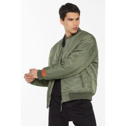 Harlem Soul Herren Blousondeep khaki, Gr. L, unifarben, Web, Material: 100% Polyamid, Futter: 100% Polyester, F&uuml;llung: 100% Polyester, Jacken